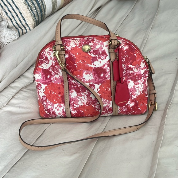 Coach | Bags | Coach Watercolor Floral Dome Satchel | Poshmark